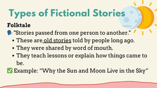 GRADE 4 - Lesson 4 - Types Fictional Story | PDF