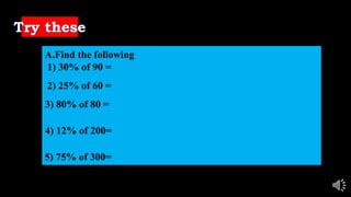 Lesson 4 Finding the Percentage in a Given Problem | PPTX