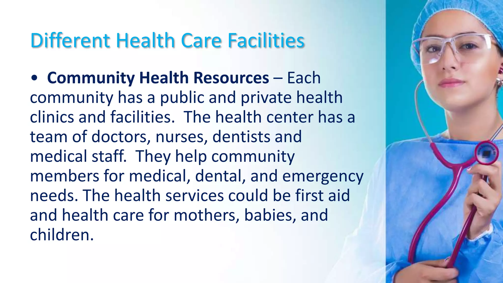 Community Health Resources and Facilities | PPTX