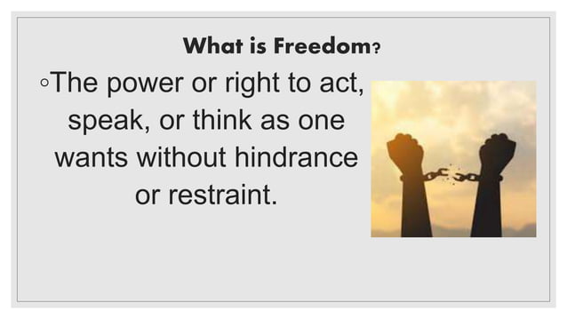 Lesson 4 human freedom | PPT