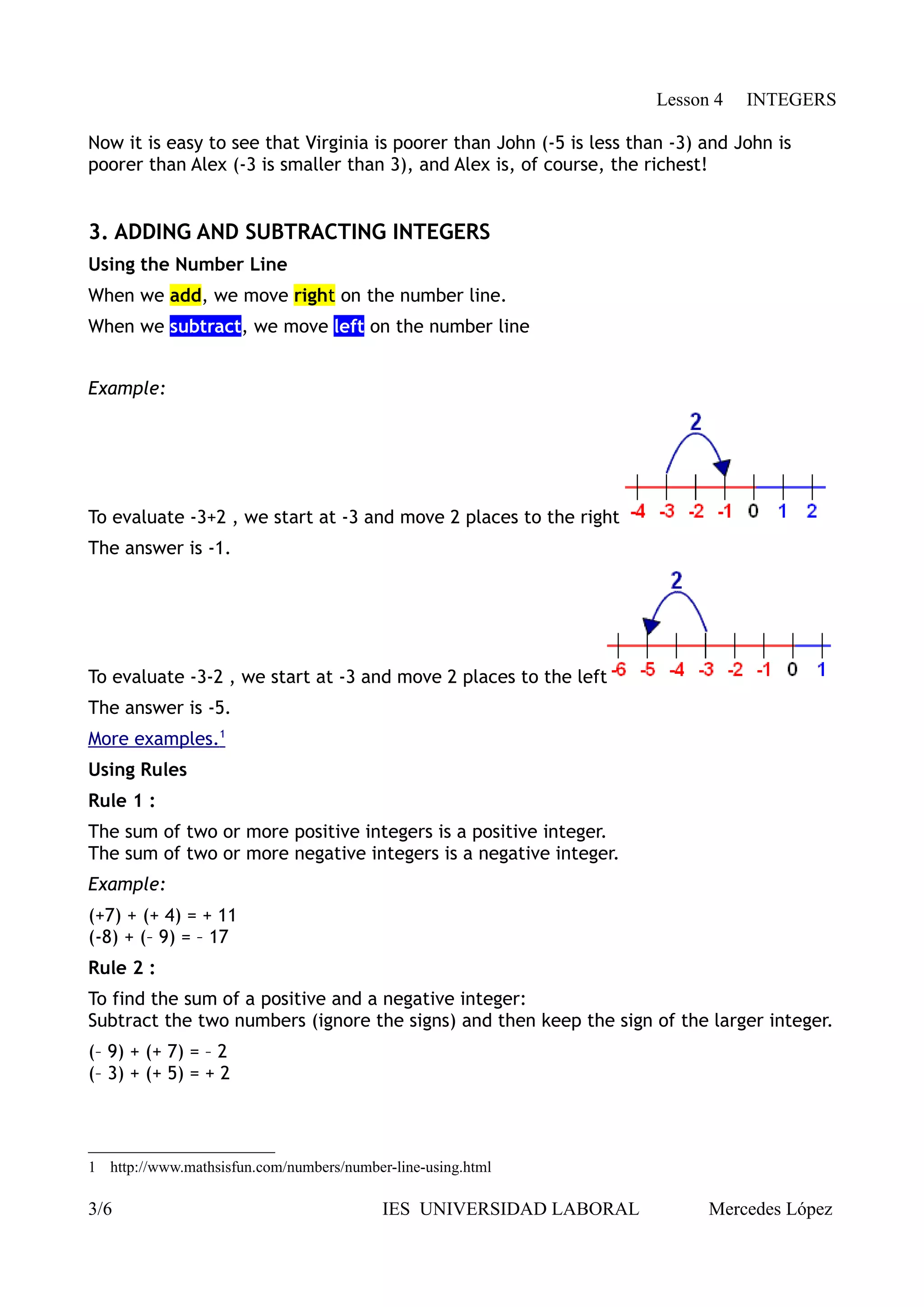 Lesson4 integers | PDF