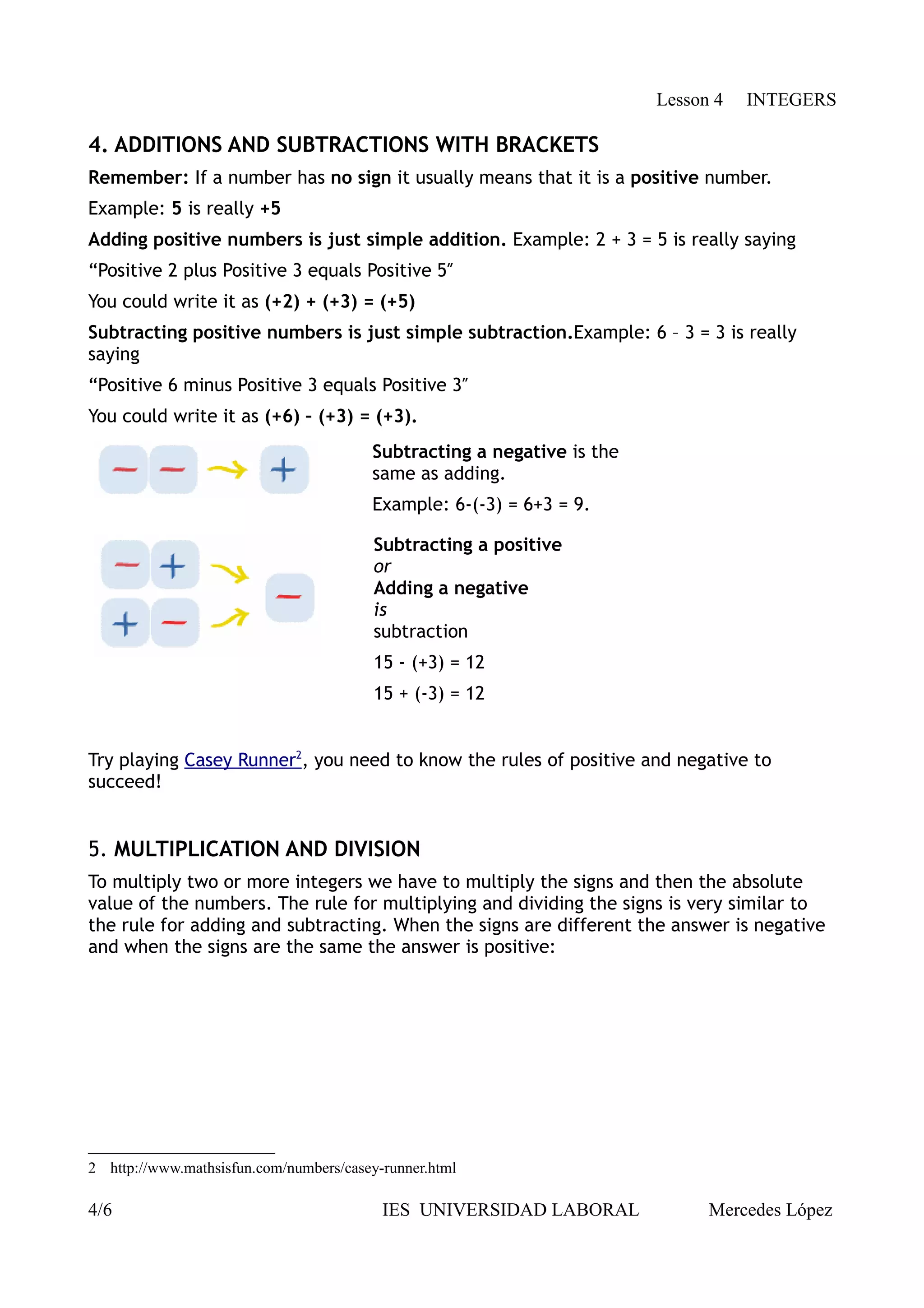 Lesson4 integers | PDF