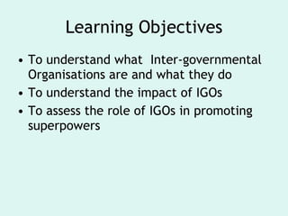 Lesson4 internationalorganisations | PPT