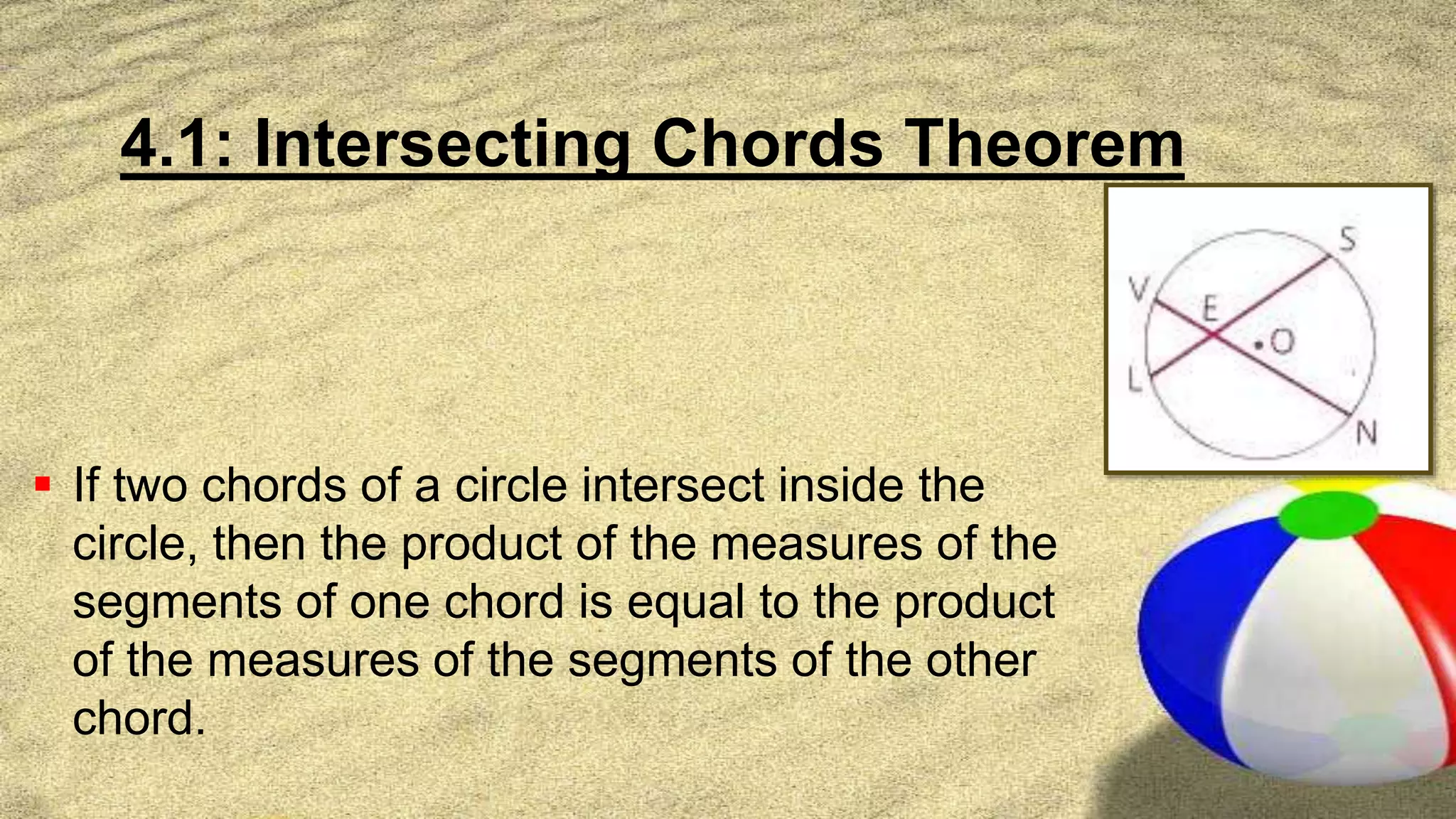Lesson 4 intersecting chords and their propertes | PPTX