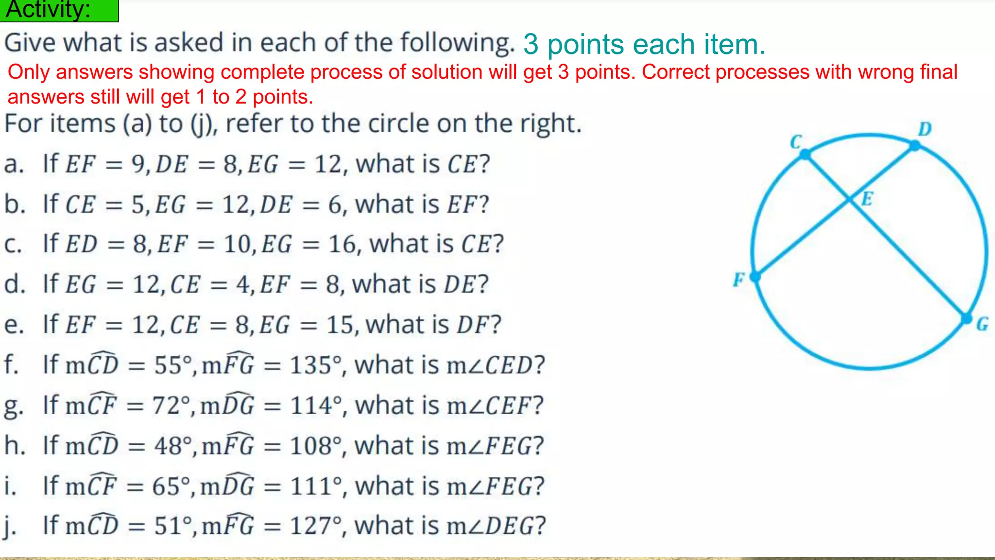 Lesson 4 intersecting chords and their propertes | PPTX
