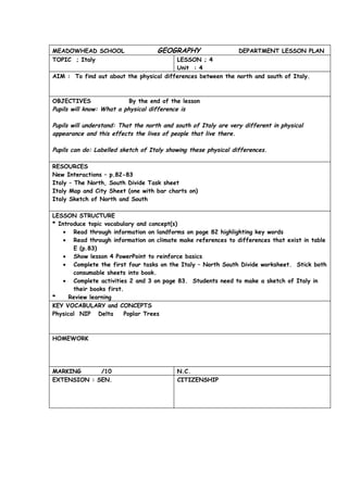 Lesson 4 Italy | PDF