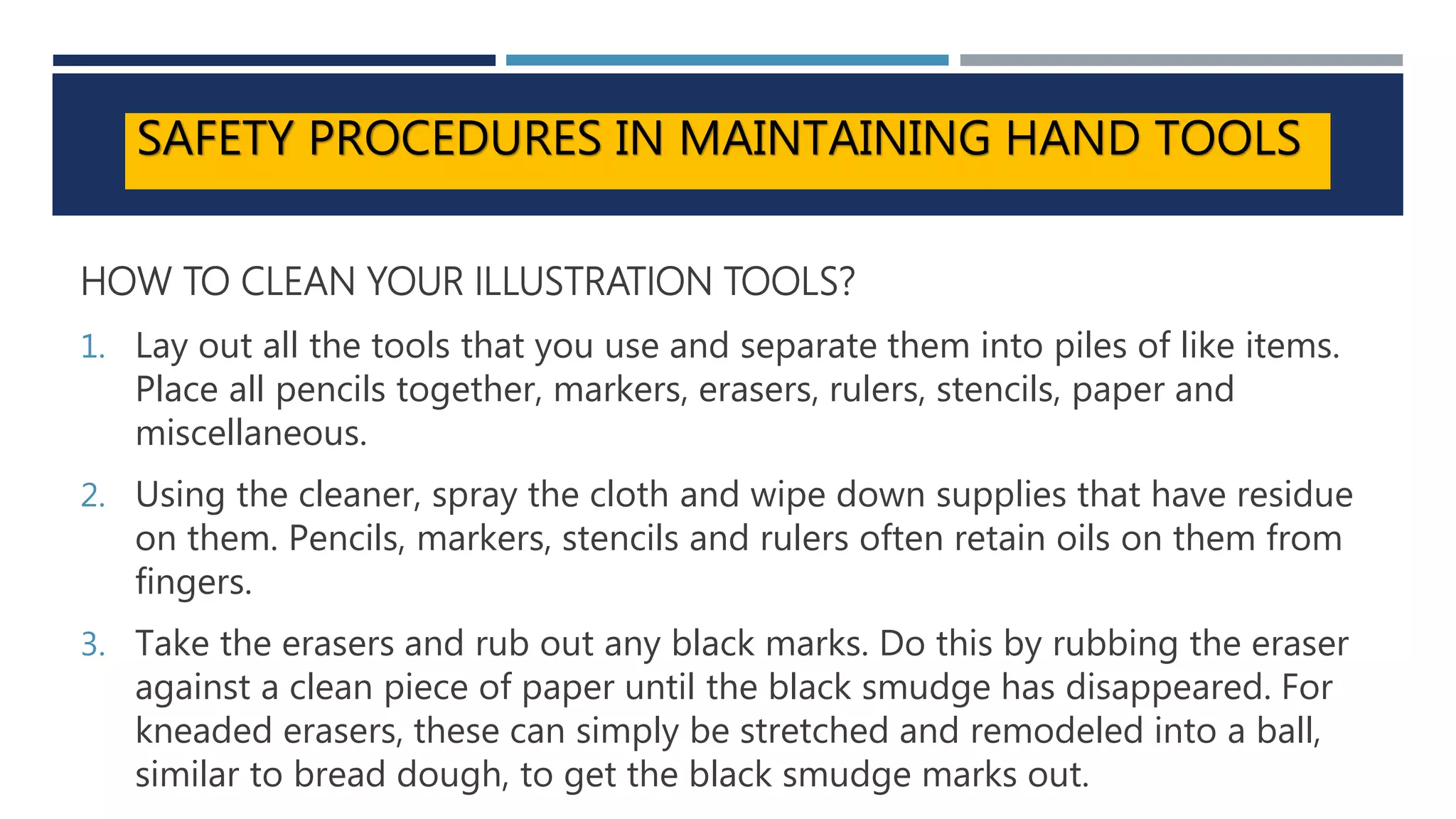 Lesson 4 Maintain Hand tools, Equipment and Paraphernalia | PPTX