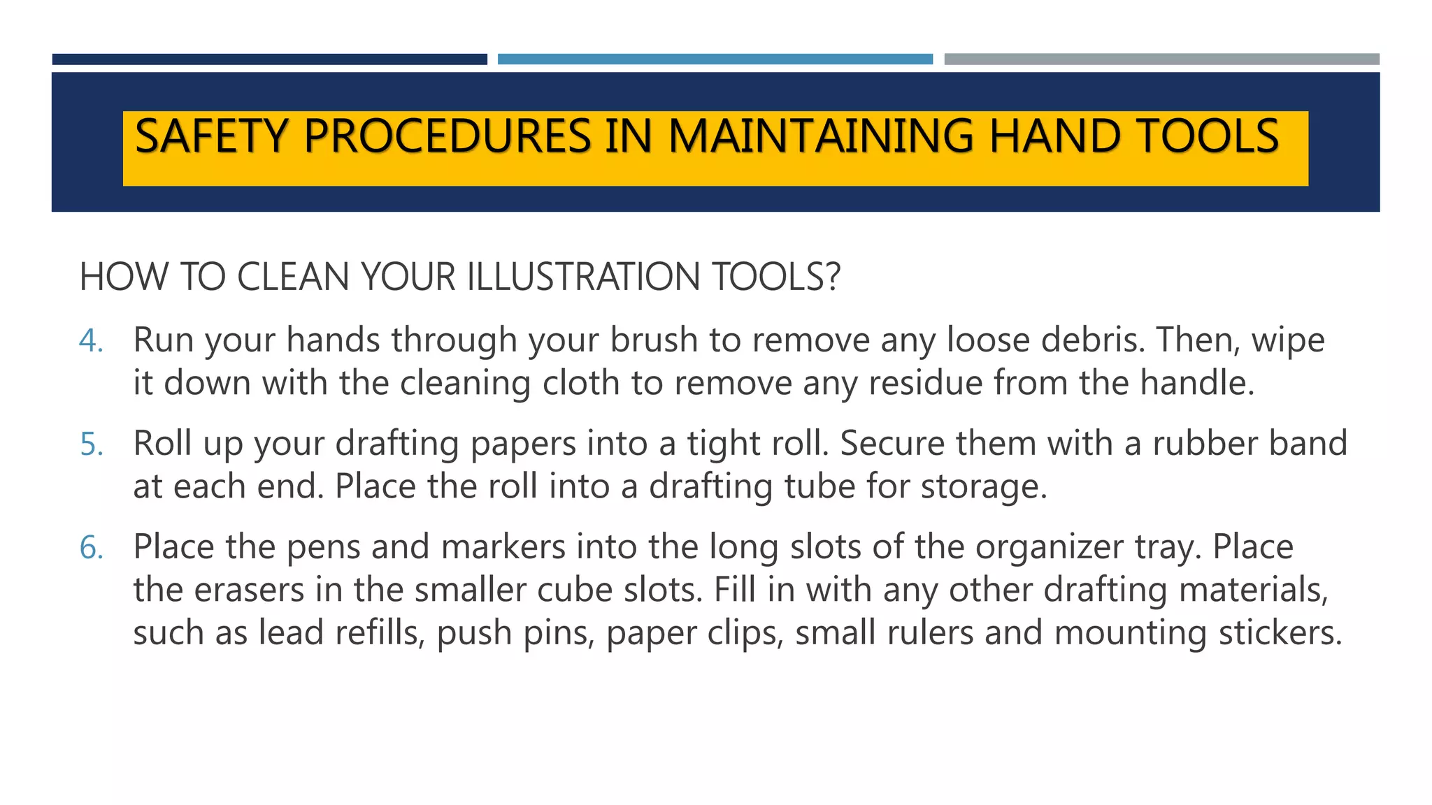 Lesson 4 Maintain Hand tools, Equipment and Paraphernalia | PPTX