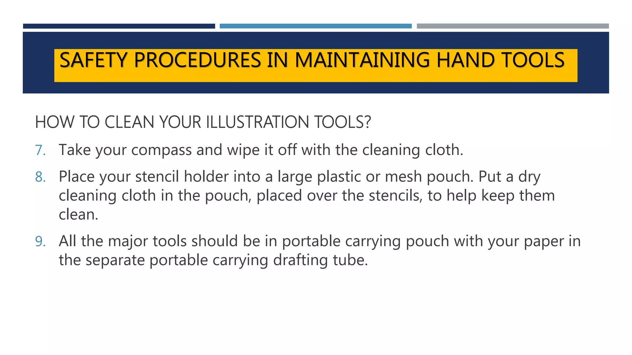 Lesson 4 Maintain Hand tools, Equipment and Paraphernalia | PPTX