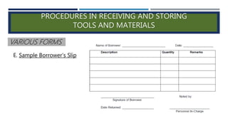 Lesson 4 Maintain Hand tools, Equipment and Paraphernalia | PPTX