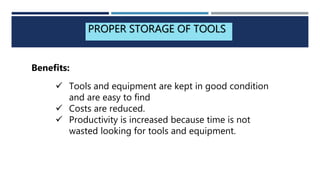 Lesson 4 Maintain Hand tools, Equipment and Paraphernalia | PPTX
