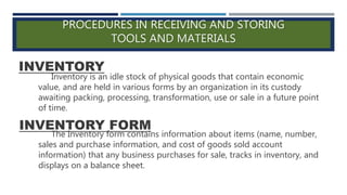 Lesson 4 Maintain Hand tools, Equipment and Paraphernalia | PPTX