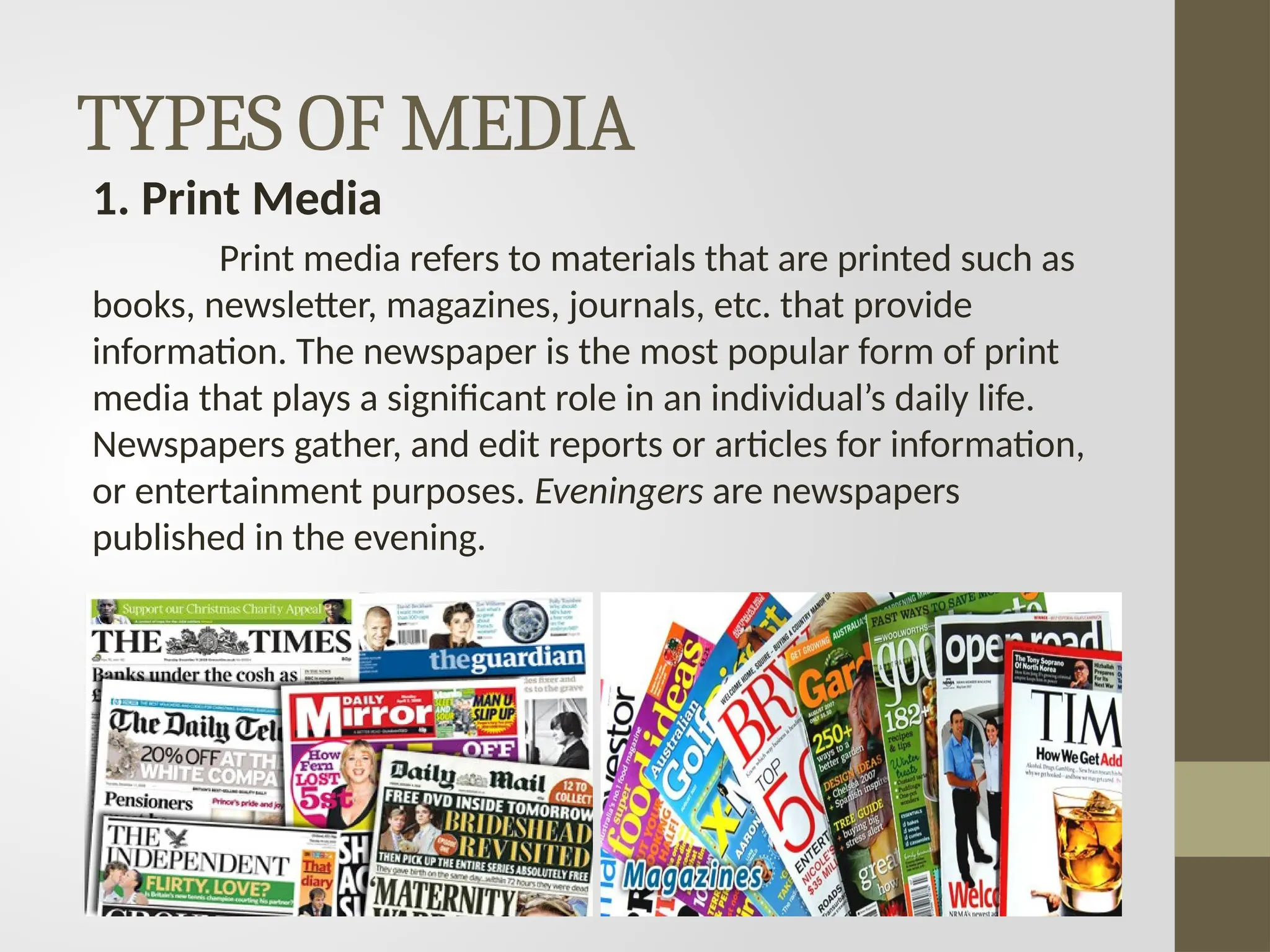 LESSON 4 -MIL-TYPES OF MEDIA- Powerpoint | PPTX