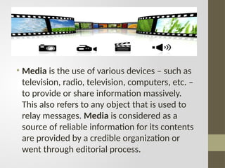 LESSON 4 -MIL-TYPES OF MEDIA- Powerpoint | PPTX