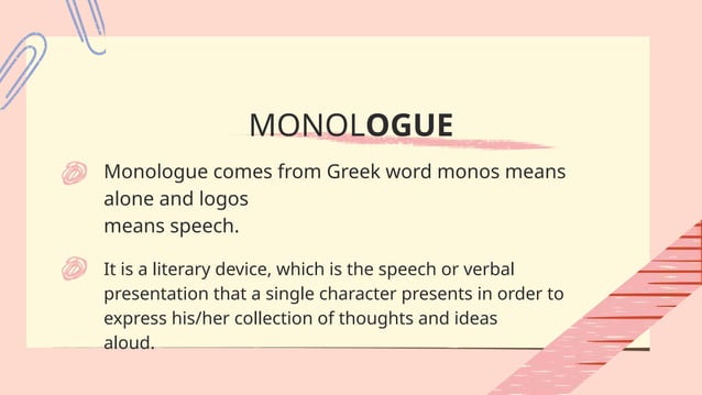 Lesson 4 Monologue PowerPoint presentation | PPTX