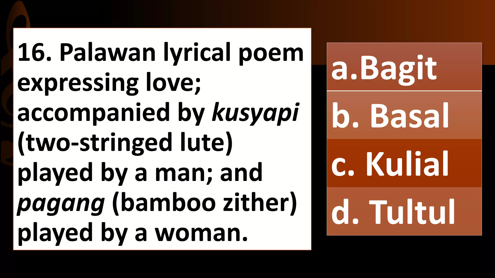 Music 7 2nd Quarter Lesson 4 music of the visayas | PPTX | Music ...