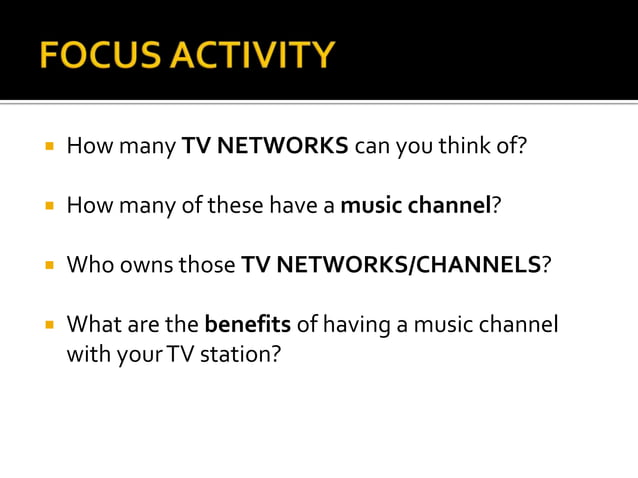 Music video channels | PPT