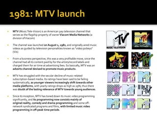 Music video channels | PPTX | Home Entertainment Systems | Consumer ...