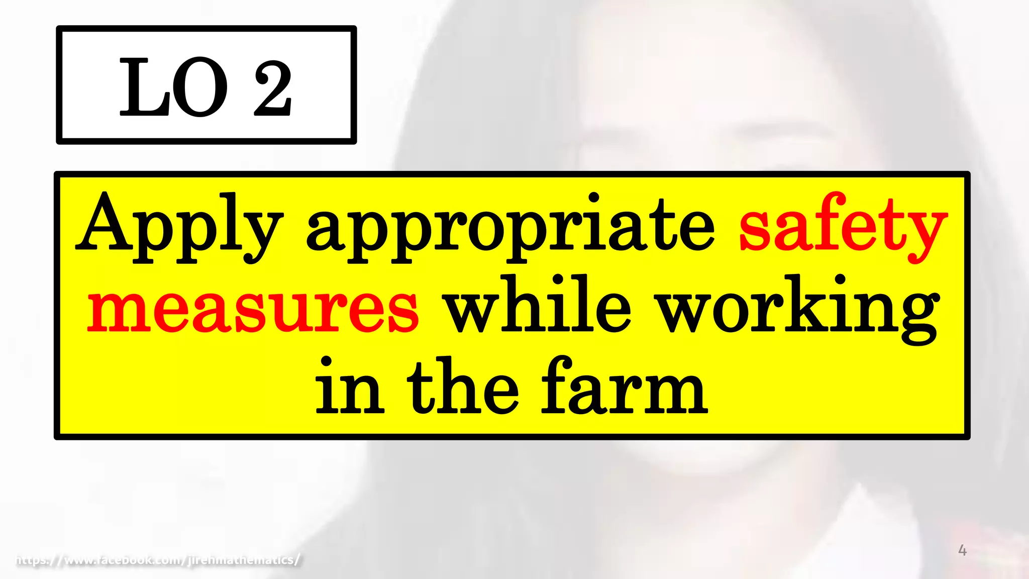 Agri-Crop Production: Lesson 4 occupational safety and health | PDF
