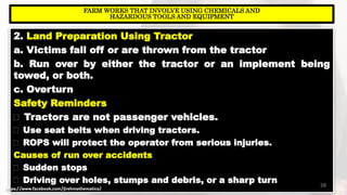 Agri-Crop Production: Lesson 4 occupational safety and health | PDF