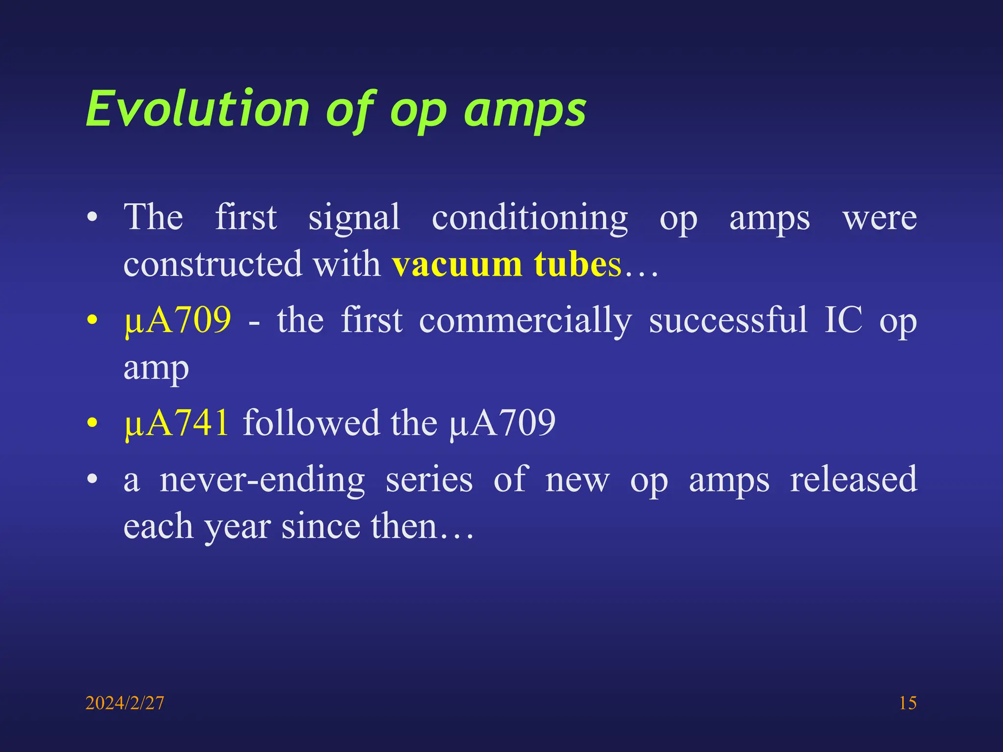 Lesson 4 Operational Amplifiers Lecture 2ppt