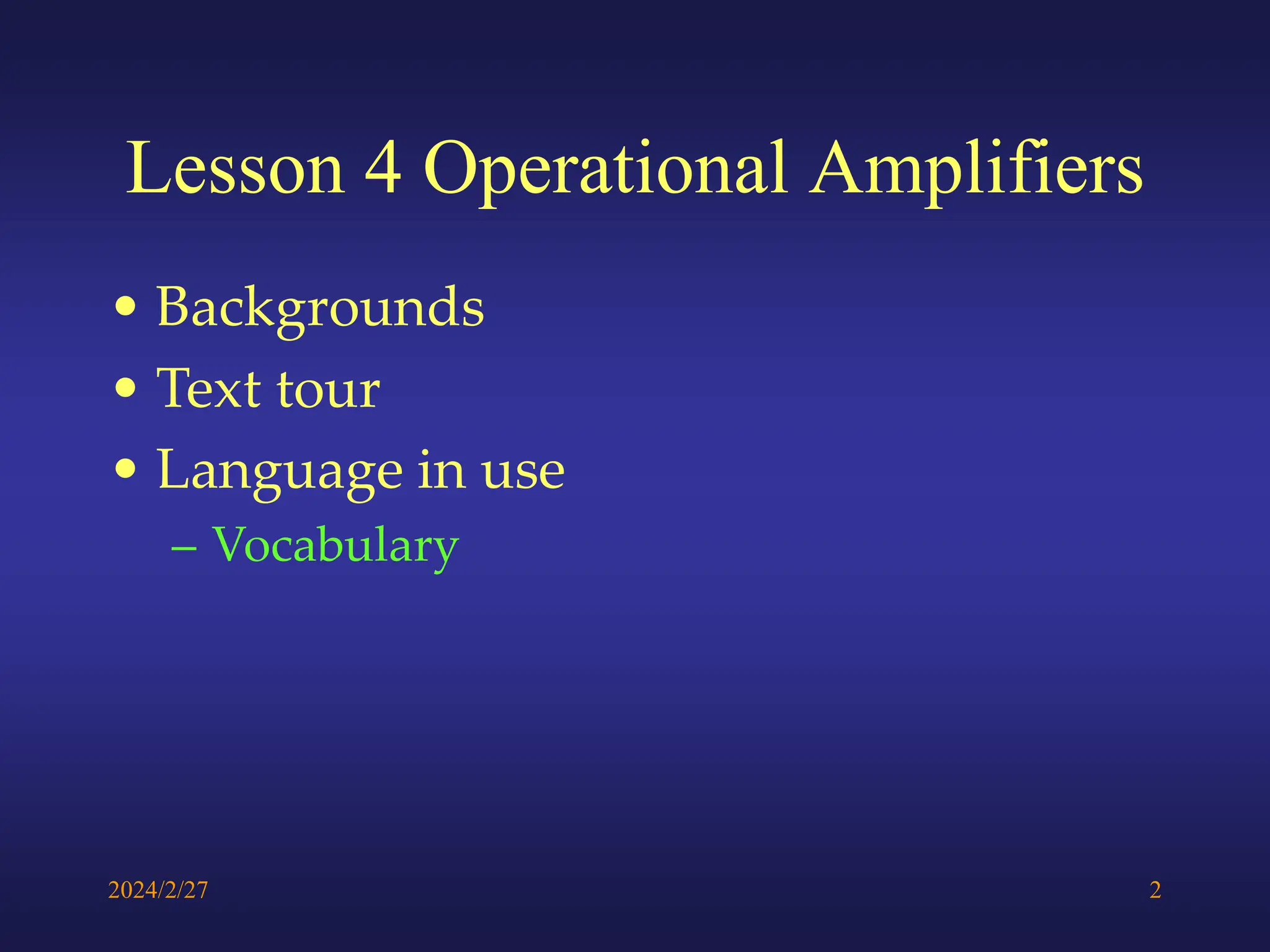 Lesson 4 Operational Amplifiers (Lecture 2).ppt