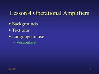 Lesson 4 Operational Amplifiers (Lecture 2).ppt
