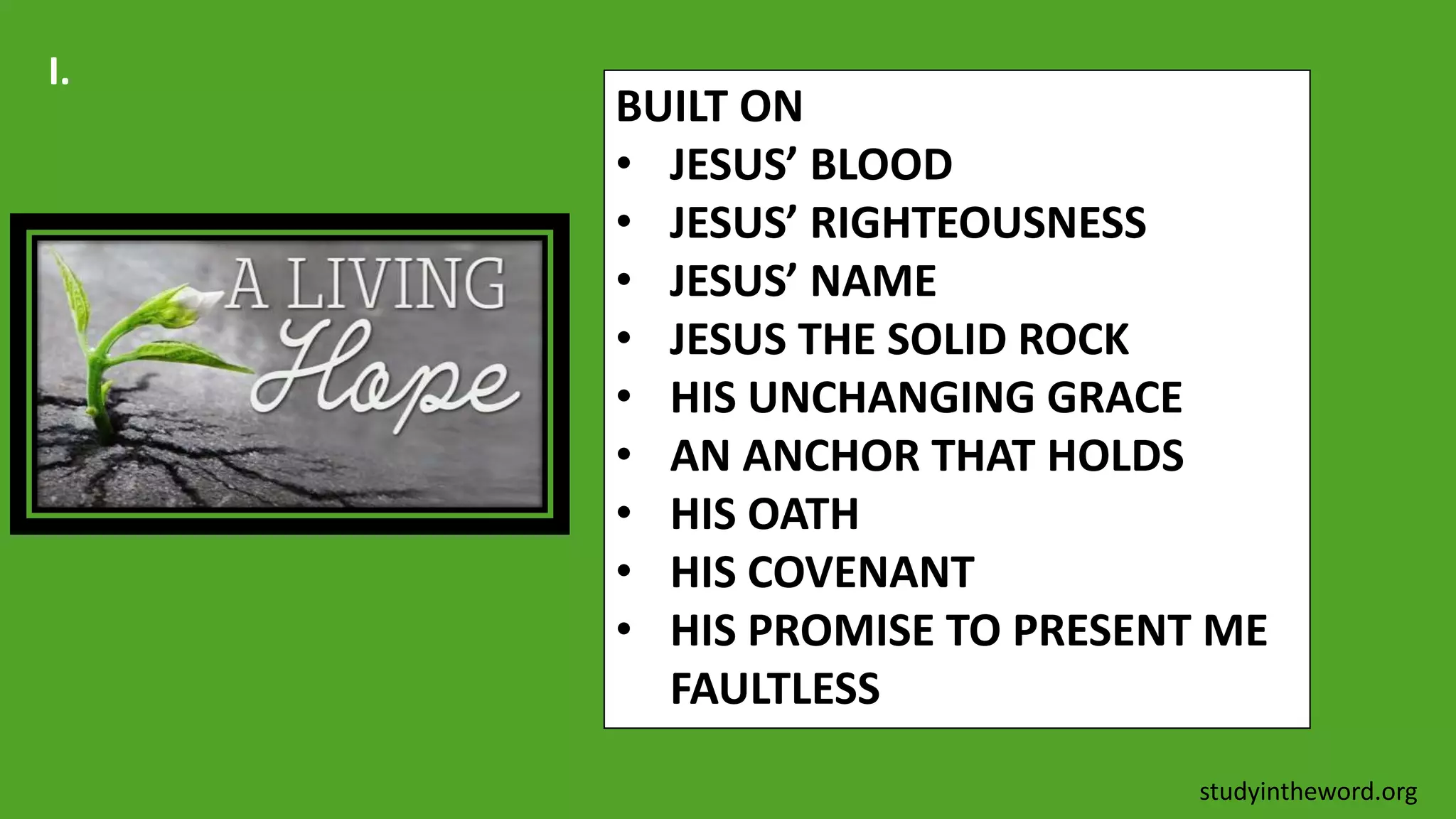 LESSON 4 OVERCOMING OBSTACLES BENEFITS OF A LIVING HOPE.pptx