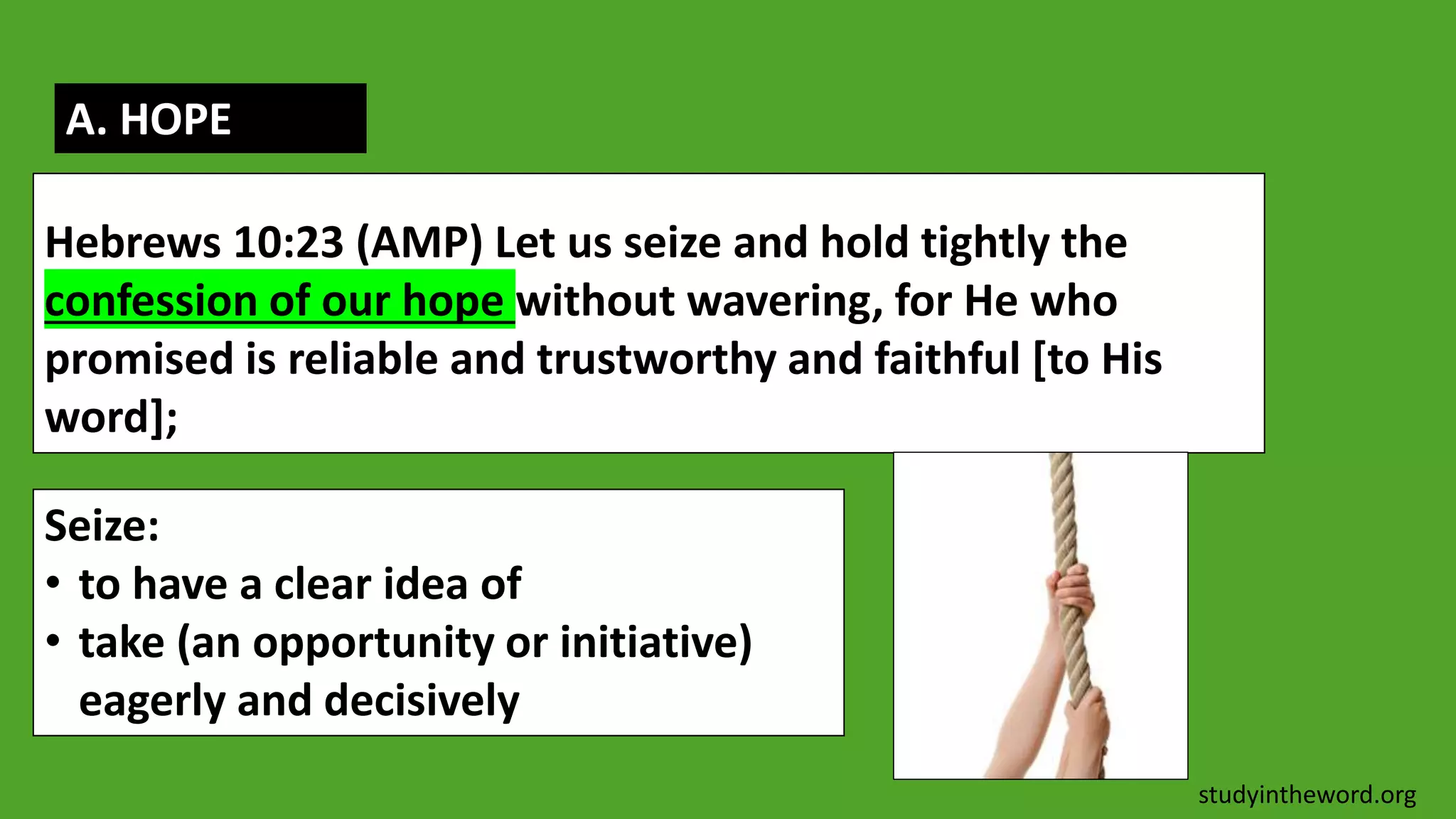 LESSON 4 OVERCOMING OBSTACLES BENEFITS OF A LIVING HOPE.pptx