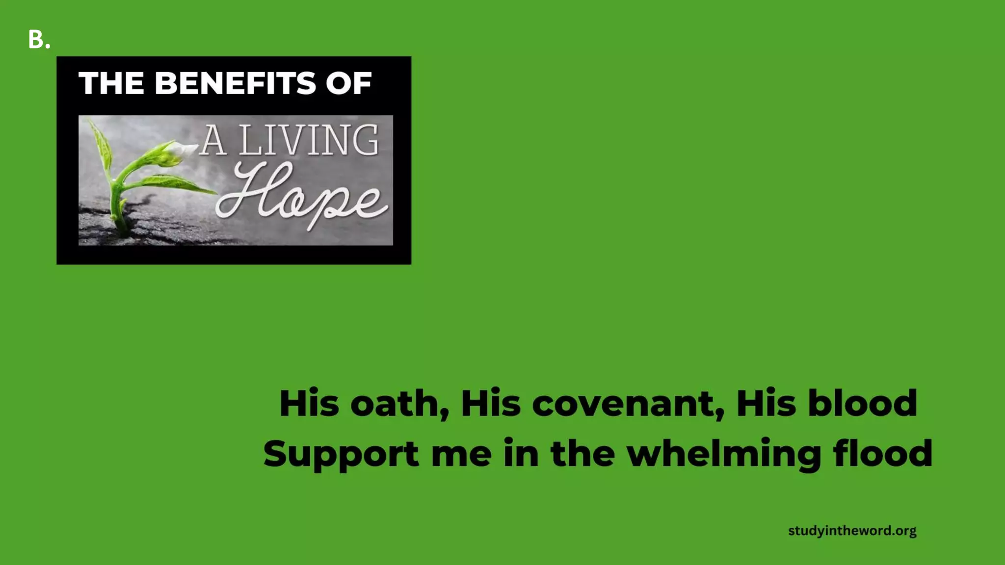 LESSON 4 OVERCOMING OBSTACLES BENEFITS OF A LIVING HOPE.pptx