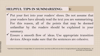 LESSON 4_PARAPHRASING AND SUMMARIZING.pptx