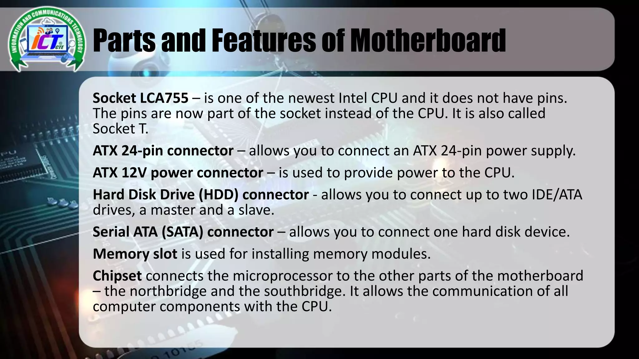 Lesson 4 pc hardware components (internal devices) part 1 | PPTX