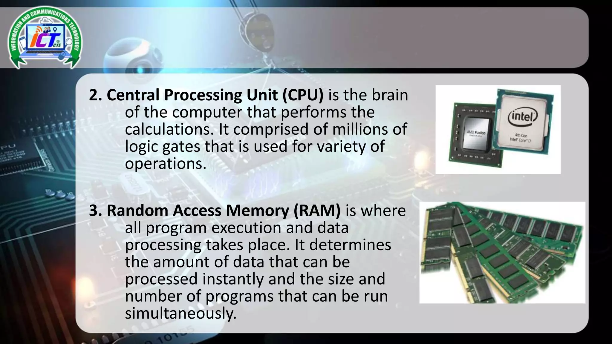 Lesson 4 pc hardware components (internal devices) part 1 | PPTX