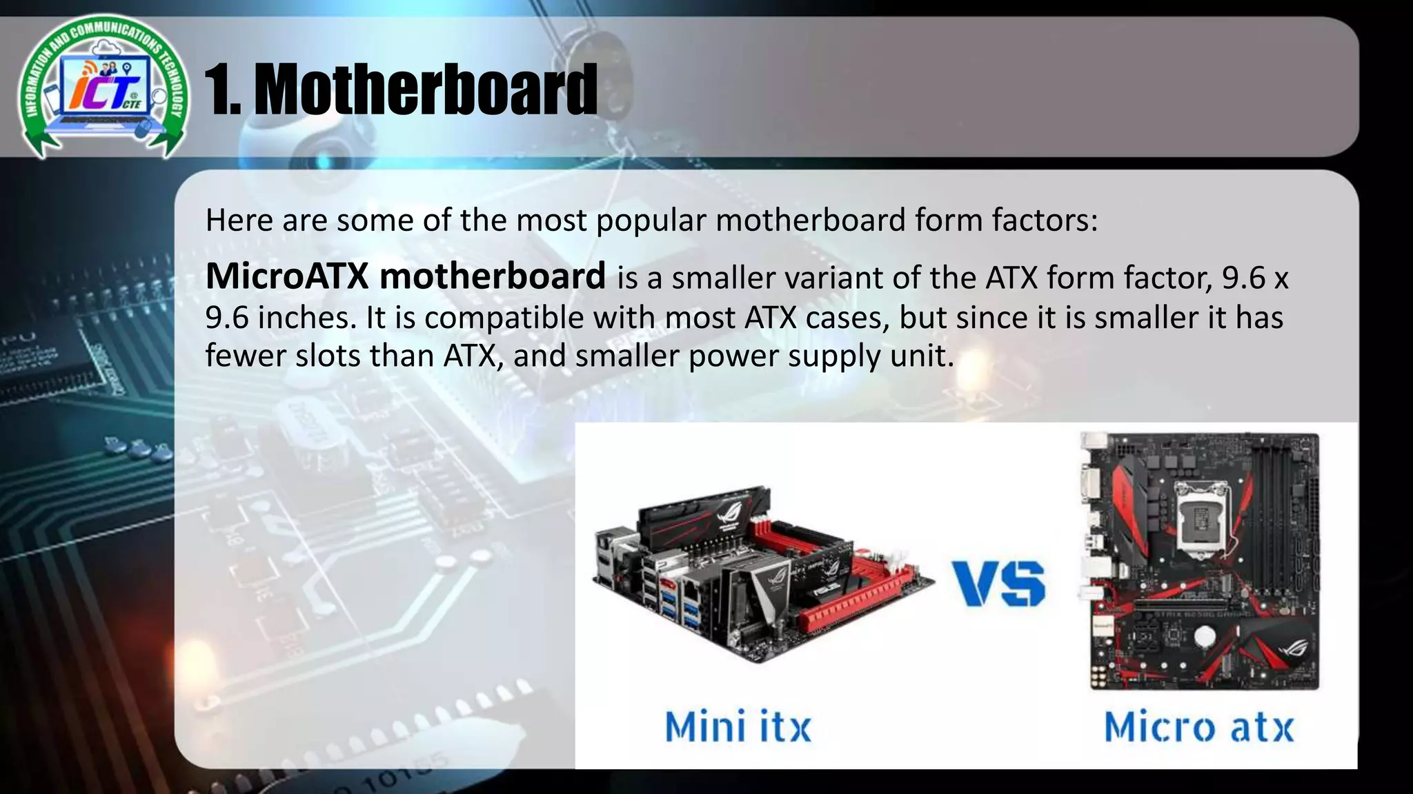 Lesson 4 pc hardware components (internal devices) part 1 | PPTX