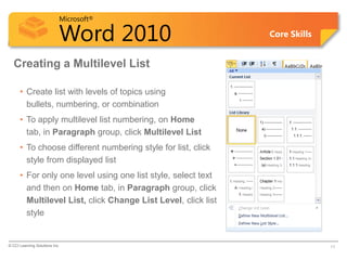 Word Lesson 4 PowerPoint | PPTX