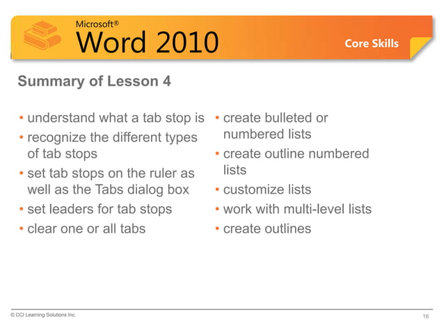 Word Lesson 4 PowerPoint | PPTX