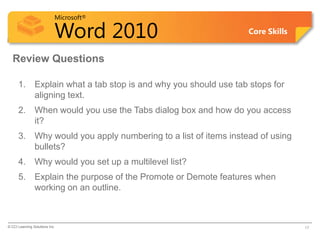 Word Lesson 4 PowerPoint | PPTX