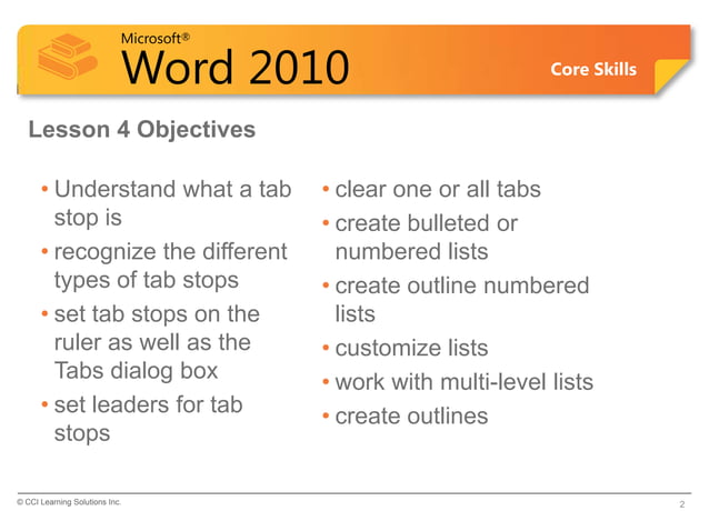 Word Lesson 4 PowerPoint | PPTX