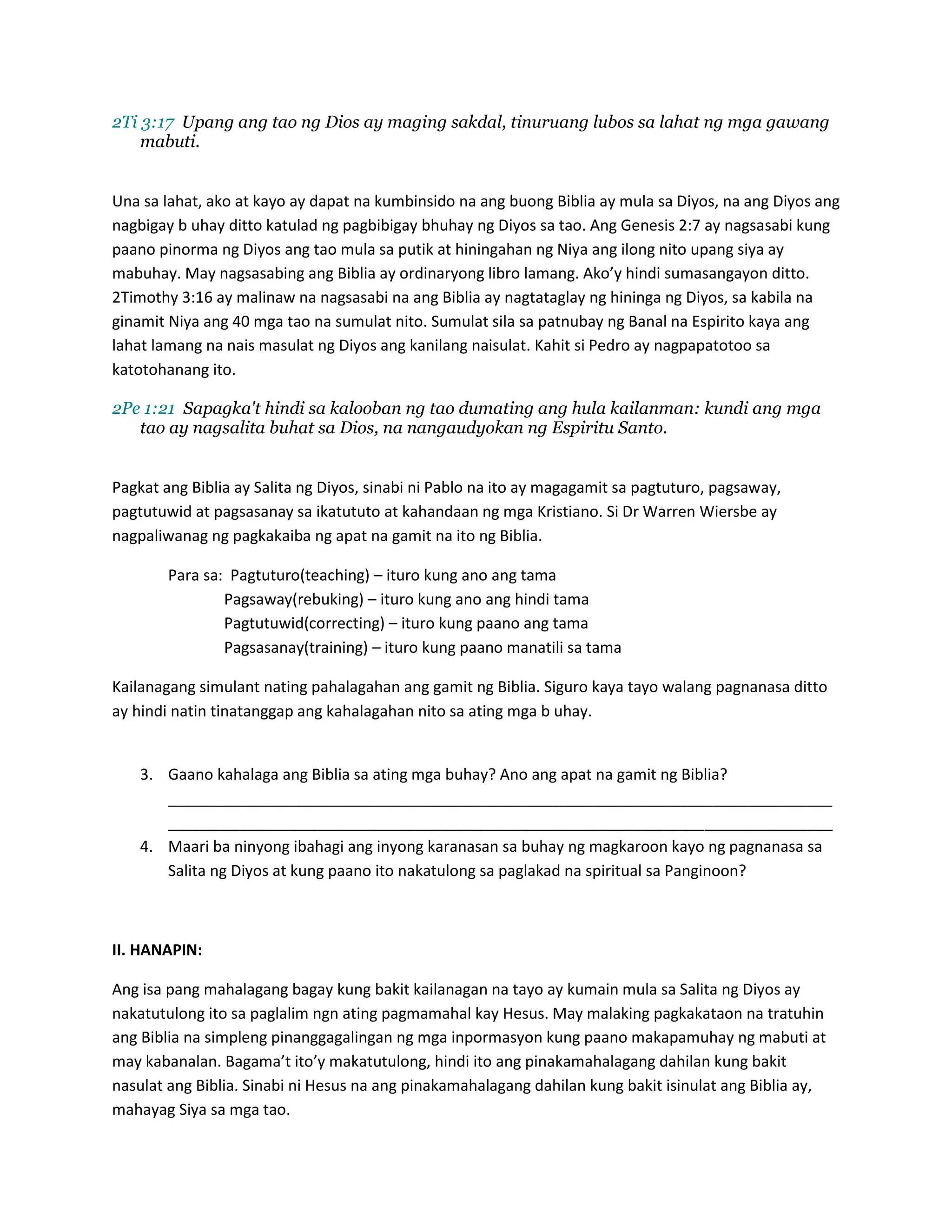 Lesson 4 pre encounter | PDF