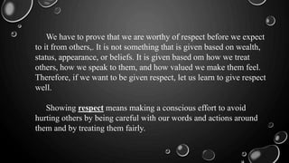Lesson 4 respect | PPTX