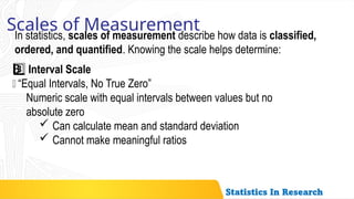 Lesson 4_Scales of measurement in Statistics In Research | PPTX