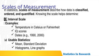 Lesson 4_Scales of measurement in Statistics In Research | PPTX