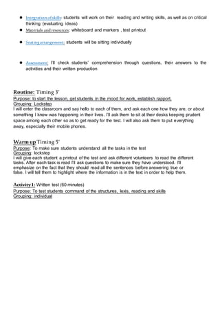 Lesson 4 secondary level passed | DOCX | Educational Assessment | Education