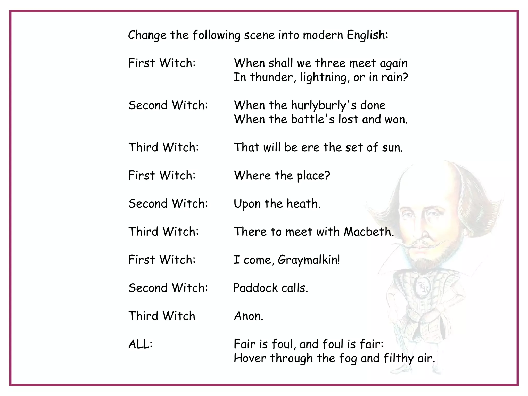 Lesson 4 shakespeares language | PPT