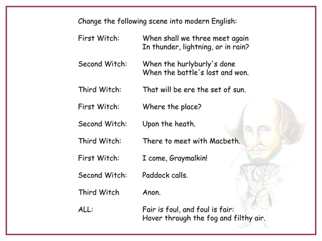 Lesson 4 shakespeares language | PPT