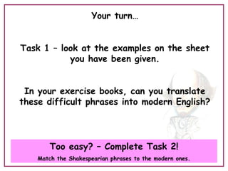 Lesson 4 shakespeares language | PPT