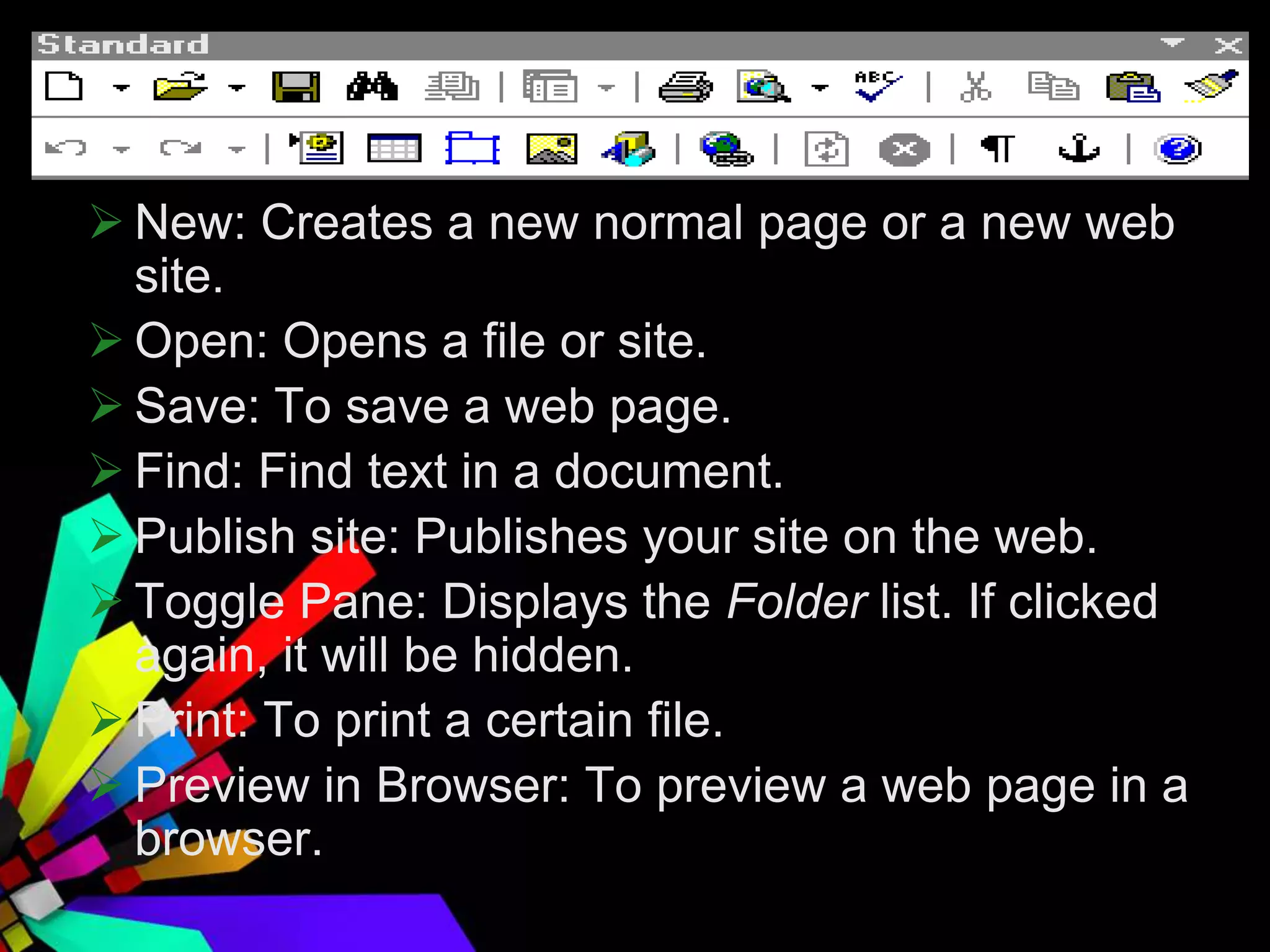 Standard and formatting toolbar | PPTX