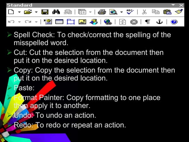 Standard And Formatting Toolbar Pptx Web Design And Html Internet