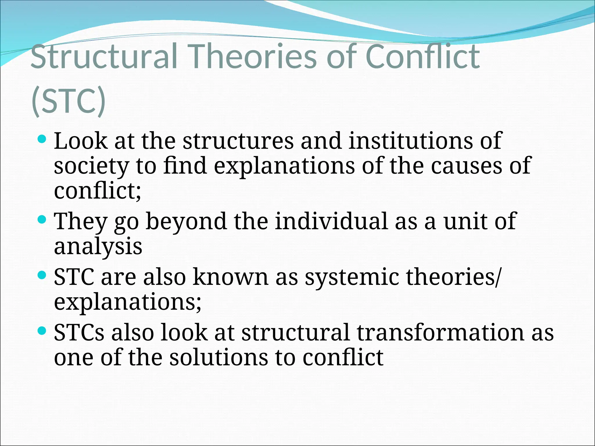Lesson 4 Structural Theories of Conflict.ppt
