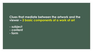 LESSON 4 SUBJECT AND CONTENT of Art APPpptx | PPTX